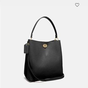 Coach | Bags | Coach Black Pebbled Leather Charlie Bucket Bag Nwt ...